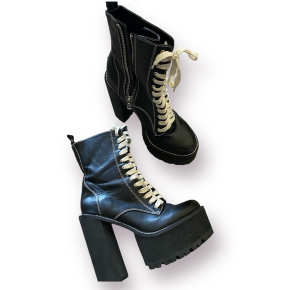 Current Mood | Shoes | Current Mood Nancy Zipup Platform Heel Combat ...